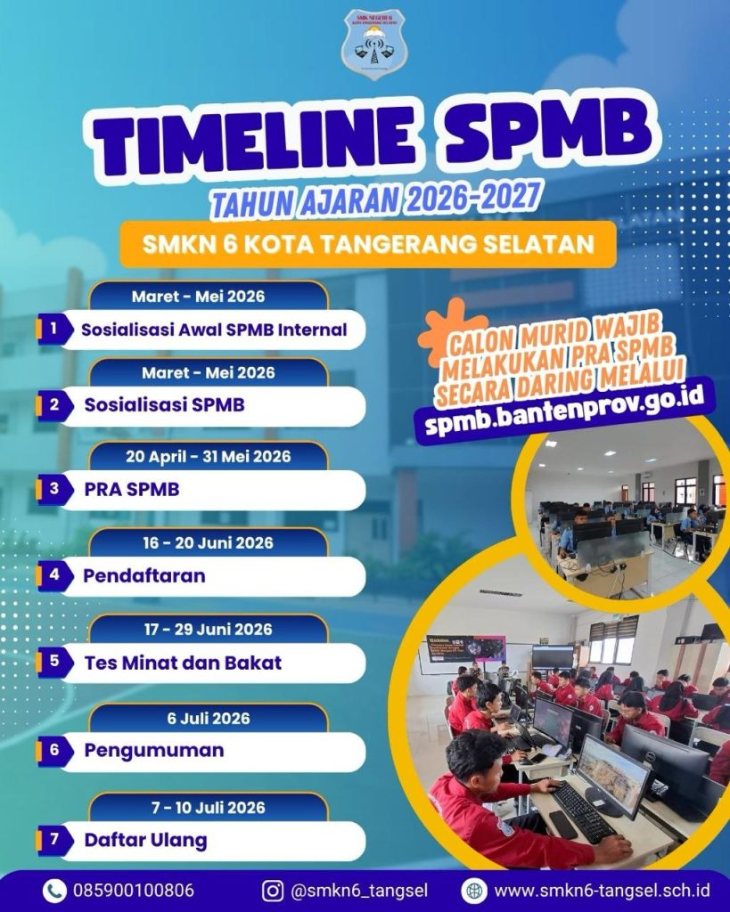 SPMB SMKN 6 Kota Tangerang Selatan Tahun Ajaran 2026/2027 - SMKN 6 Kota ...